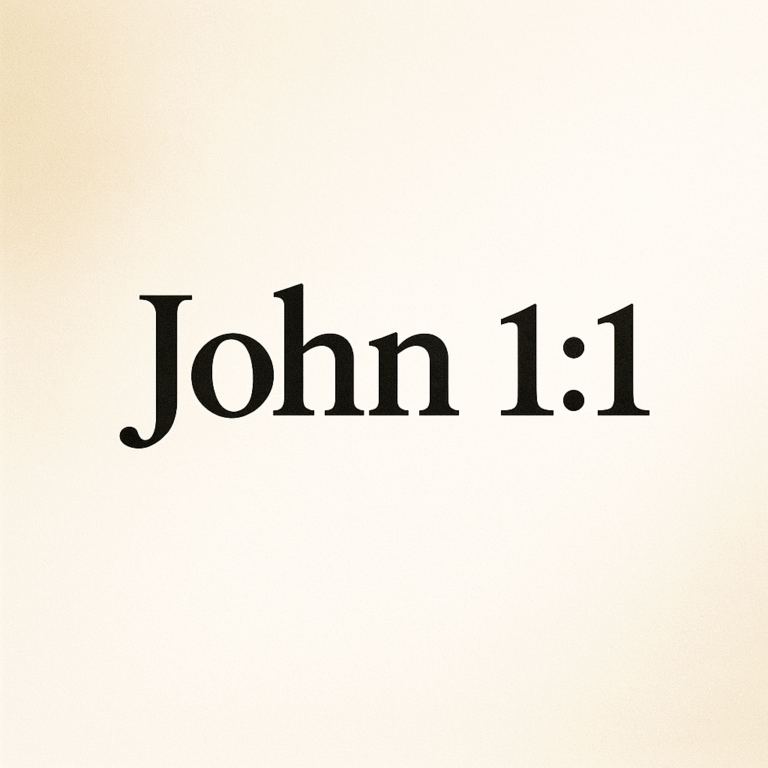 John 1:1 - The Word Was God